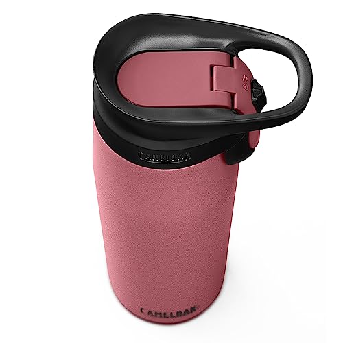 CamelBak Forge Flow Coffee & Travel Mug, Insulated Stainless Steel - Non-Slip Silicon Base - Easy One-Handed Operation - 20oz, Terracotta Rose