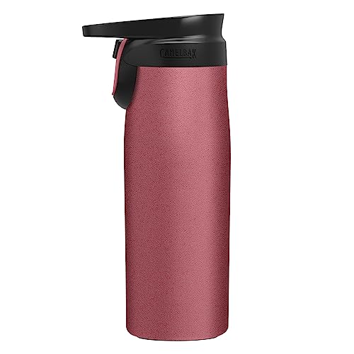 CamelBak Forge Flow Coffee & Travel Mug, Insulated Stainless Steel - Non-Slip Silicon Base - Easy One-Handed Operation - 20oz, Terracotta Rose