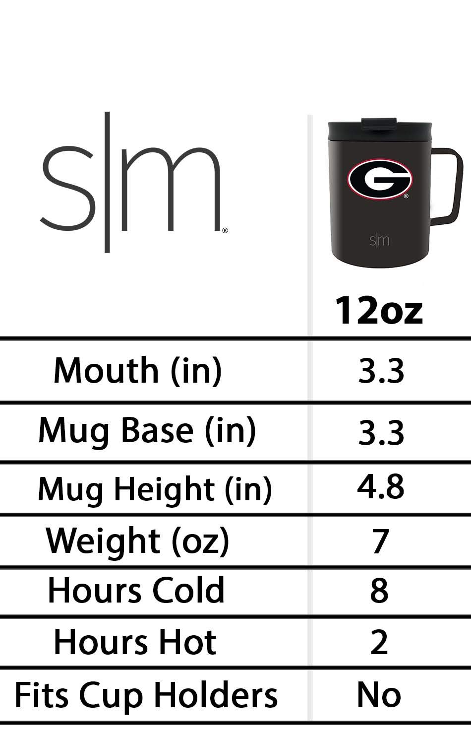 Simple Modern Officially Licensed Collegiate University of Alabama Coffee Mug with Lid | Gifts for Men Travel Thermos | 12oz Scout