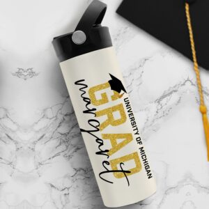 Graduation Gifts for Her, Personalized Graduation Water Bottle w/Straw Lid - 20 oz - 8 Designs - Graduation Gifts for High School, College - Class of 2023