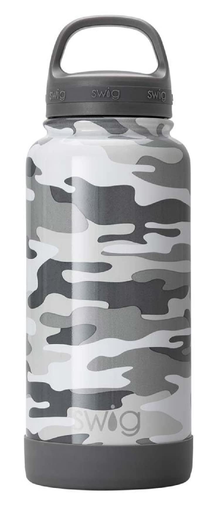 Swig Life 30oz Triple Insulated Stainless Steel Wide Mouth Water Bottle with Handle, Dishwasher Safe, Double Wall, Vacuum Sealed, Reusable Thermos in Wanderlust Print