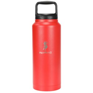 aquapelli vacuum insulated water bottle, 34 ounces, aurora red