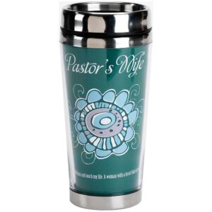 turquoise pastor's wife 16 oz. stainless steel insulated travel mug with lid