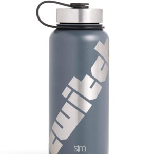 Twitch 32oz Dual Lid Water Bottle - Charcoal