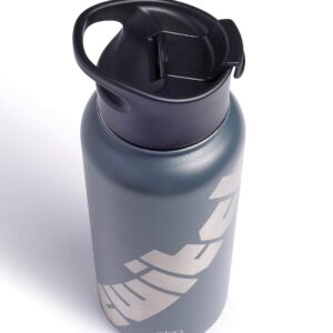 Twitch 32oz Dual Lid Water Bottle - Charcoal