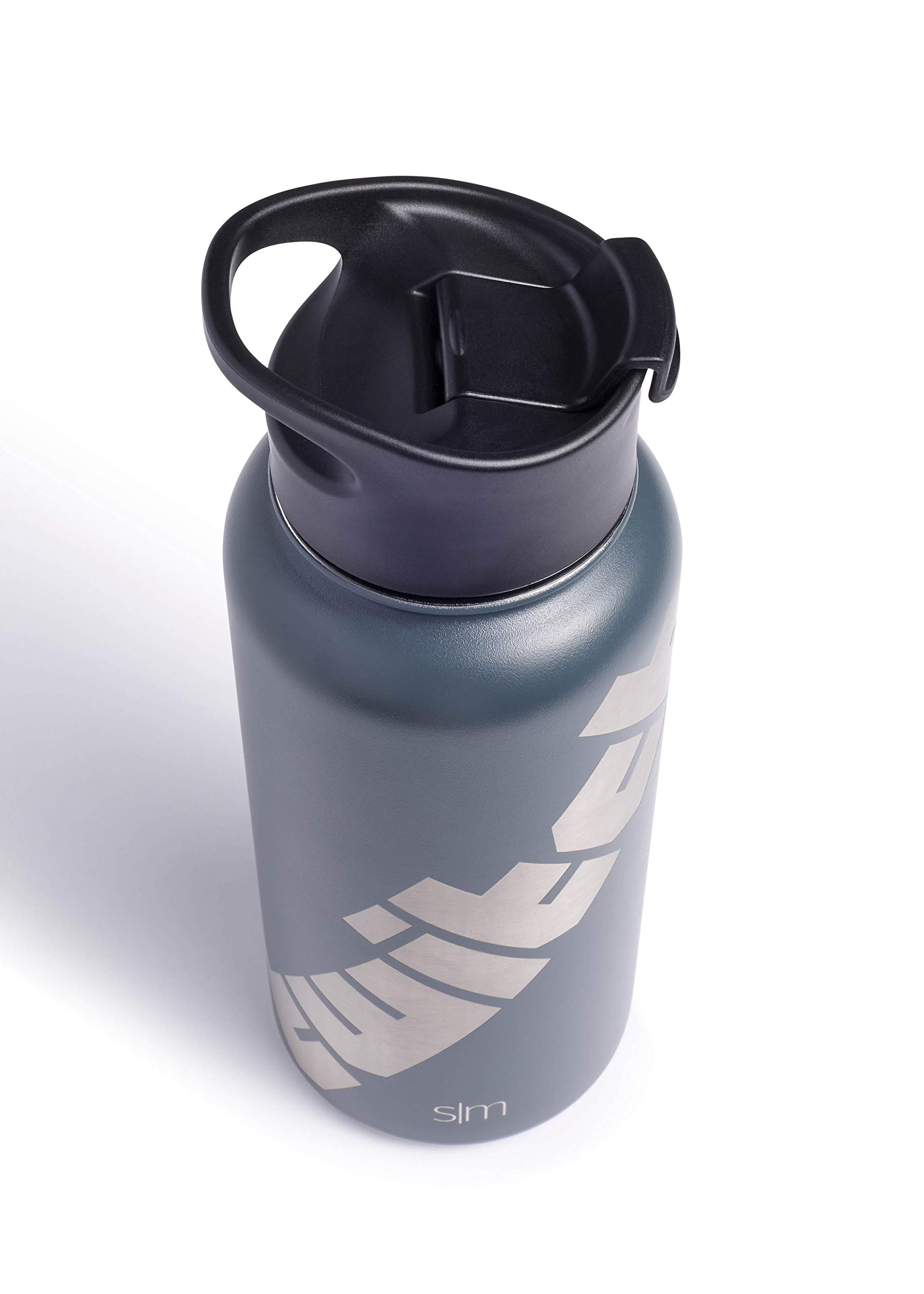 Twitch 32oz Dual Lid Water Bottle - Charcoal