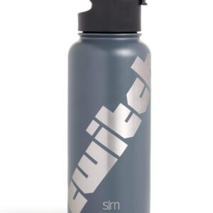 Twitch 32oz Dual Lid Water Bottle - Charcoal