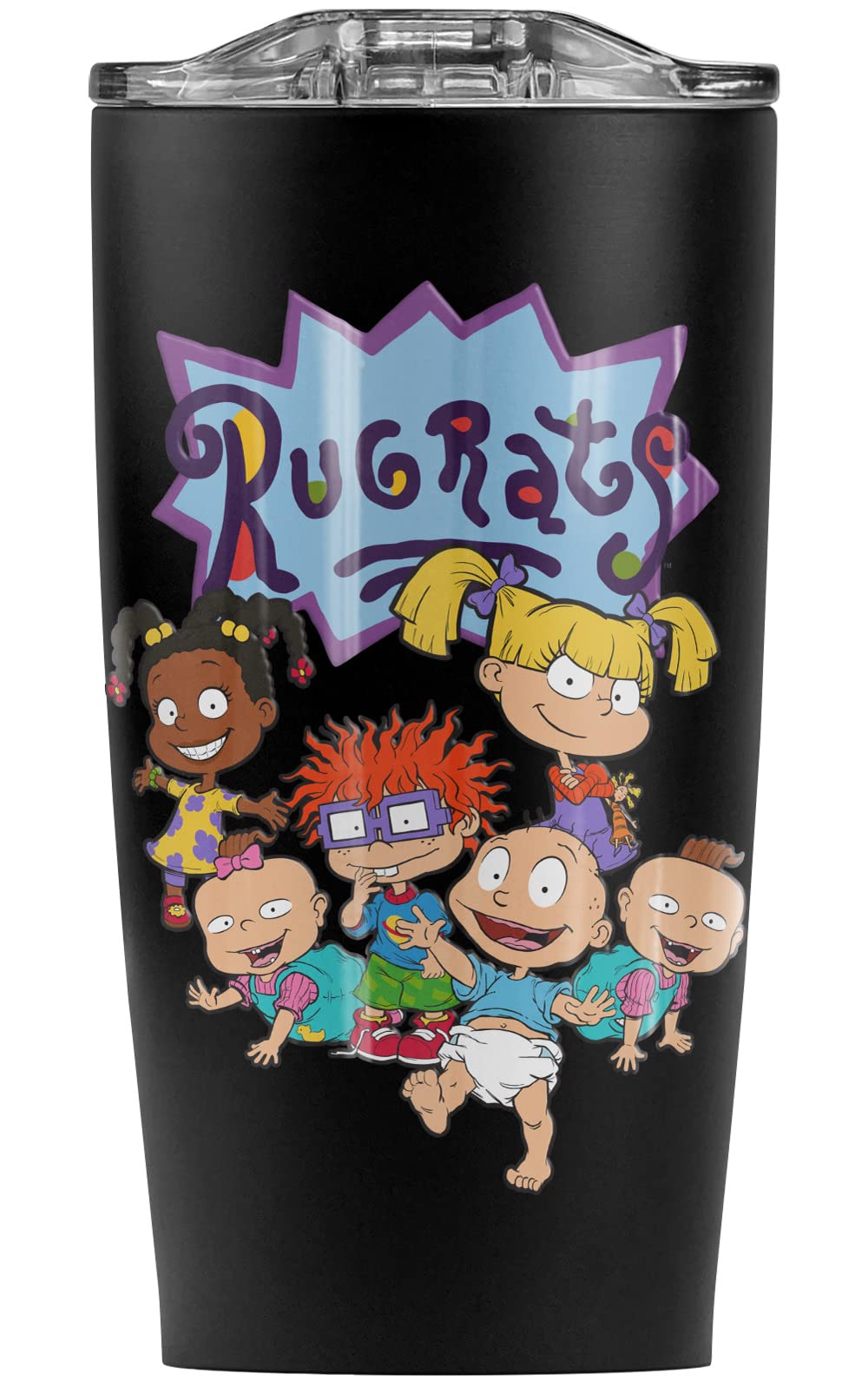 Logovision Rugrats Group Stainless Steel 20 oz Travel Tumbler, Vacuum Insulated & Double Wall with Leakproof Sliding Lid