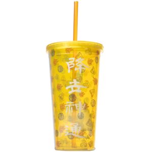 SCS Direct Avatar: The Last Airbender Travel Cup with Lid and Straw - Kawaii Style Characters - Officially Licensed - Great Gift for Kids and Adults