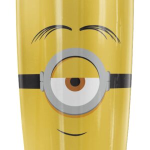 Logovision Minions OFFICIAL Stuart Face Stainless Steel 20 oz Travel Tumbler, Vacuum Insulated & Double Wall with Leakproof Sliding Lid