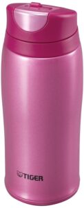 tiger corporation stainless steel vacuum insulated travel mug, 12 oz, pink