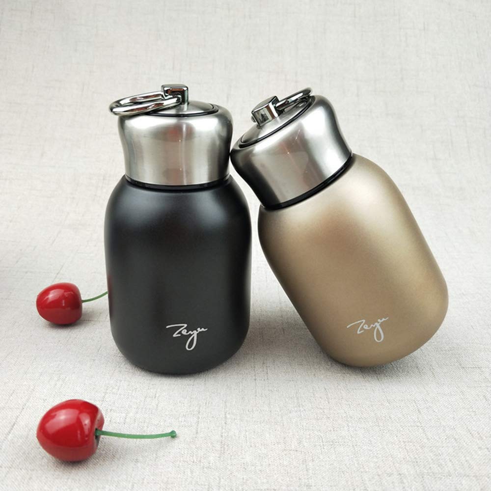 10.15oz/300ML Mini Thermal Mug Leak Proof Vacuum Flasks Travel Thermos Stainless Steel Drink Water Bottle Thermos Cups for Indoor and Outdoor (Silver)