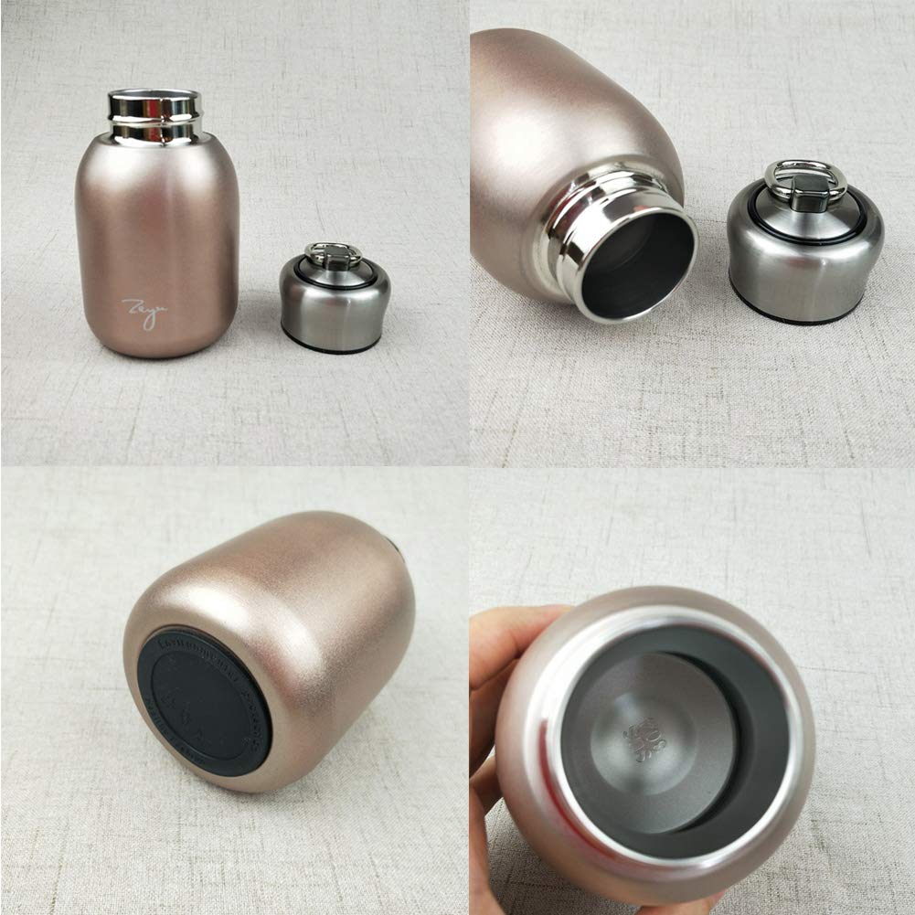 10.15oz/300ML Mini Thermal Mug Leak Proof Vacuum Flasks Travel Thermos Stainless Steel Drink Water Bottle Thermos Cups for Indoor and Outdoor (Silver)