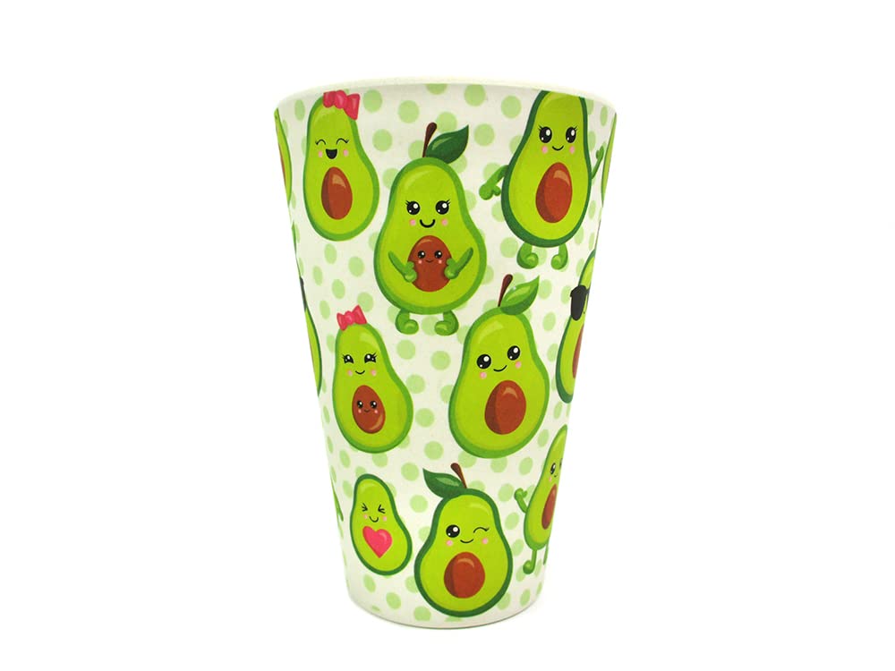 TINYMILLS Avocado Cute Kawaii 14oz Travel Mug Eco-Friendly Reusable Plant Fiber Travel Mug Birthday Gift Stocking Stuffer Teacher