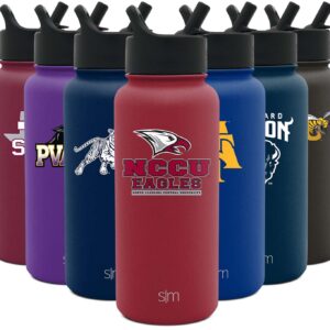 Simple Modern Officially Licensed Collegiate North Carolina Central Eagles Water Bottle with Straw Lid | Vacuum Insulated Stainless Steel 32oz Thermos | Summit Collection