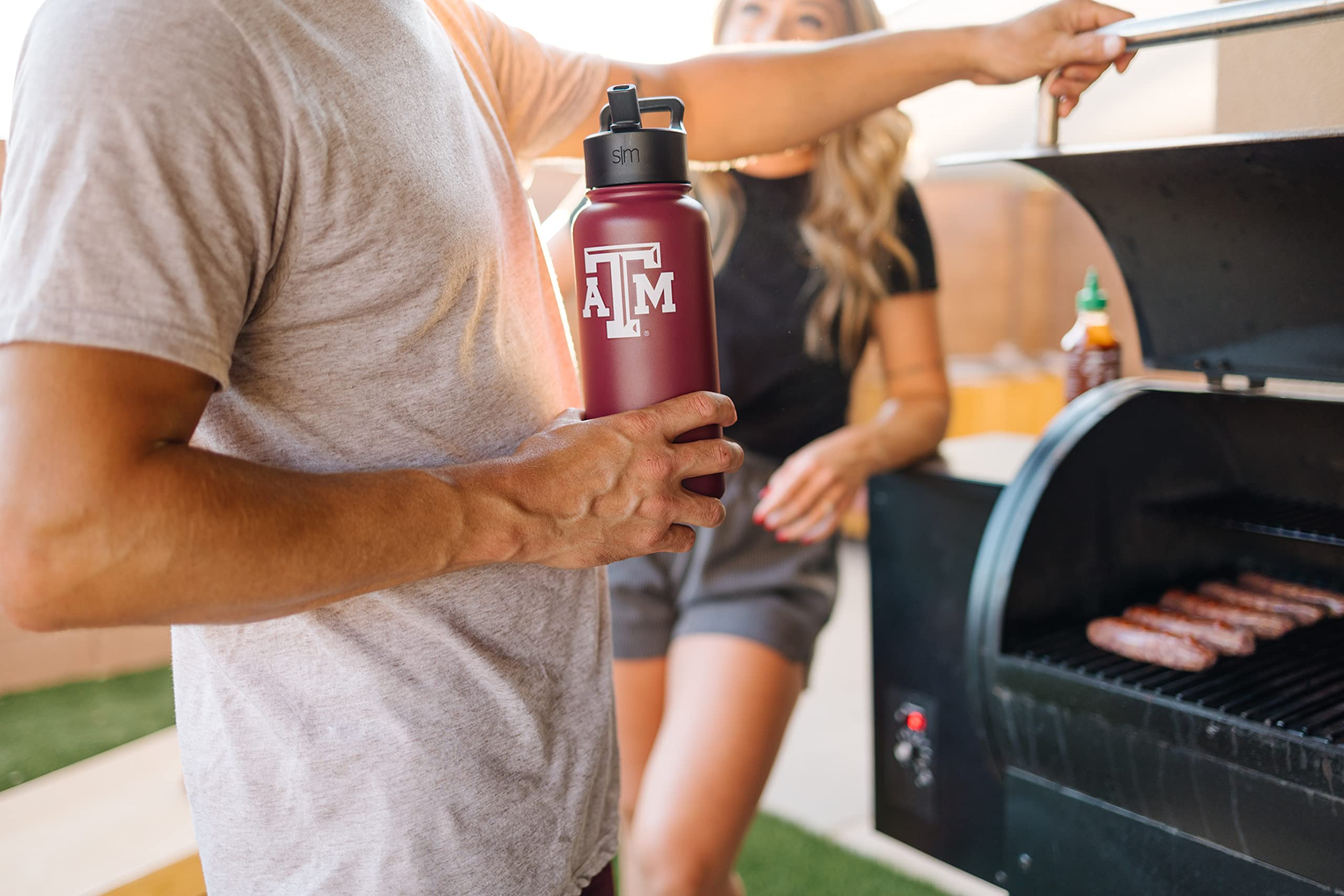 Simple Modern Officially Licensed Collegiate North Carolina Central Eagles Water Bottle with Straw Lid | Vacuum Insulated Stainless Steel 32oz Thermos | Summit Collection