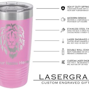 LaserGram 20oz Vacuum Insulated Tumbler Mug, PA-C Certified Physician Assistant, Personalized Engraving Included (Light Purple)