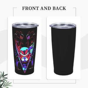 CONPELSON 20OZ Coffee Mug Invader Anime Zim Car Insulated Stainless Steel Tumbler With Straws Novelty Travel Sippy Cup for Home Office Travel