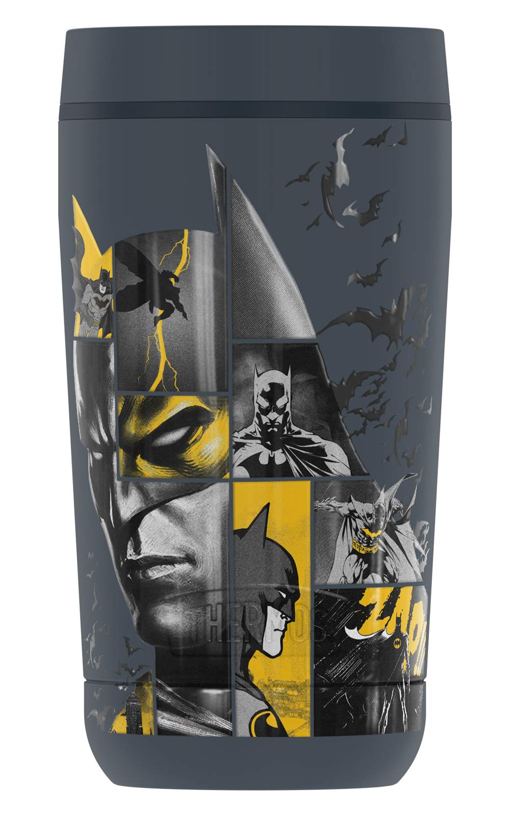 THERMOS Batman 80 Years Bat Panels, GUARDIAN COLLECTION Stainless Steel Travel Tumbler, Vacuum insulated & Double Wall, 12oz