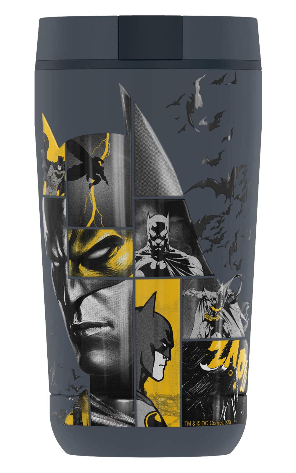 THERMOS Batman 80 Years Bat Panels, GUARDIAN COLLECTION Stainless Steel Travel Tumbler, Vacuum insulated & Double Wall, 12oz