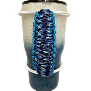 creating unique designs handmade elastic tumbler handles 20 30 32 40 oz (handle only) (turquoise white mt camo)