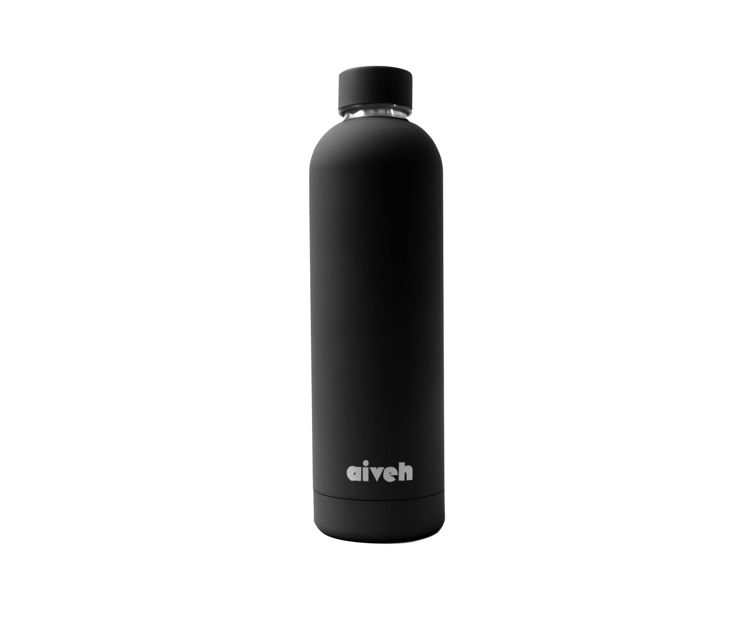 Insulated Stainless Steel Water bottle, aiveh, Bottle water, Tea, Coffee, tumbler, Leak Proof, Thermal bottle Water, Thermos, Hot cold bottle, BPA-FREE bottle water, 24oz, Black