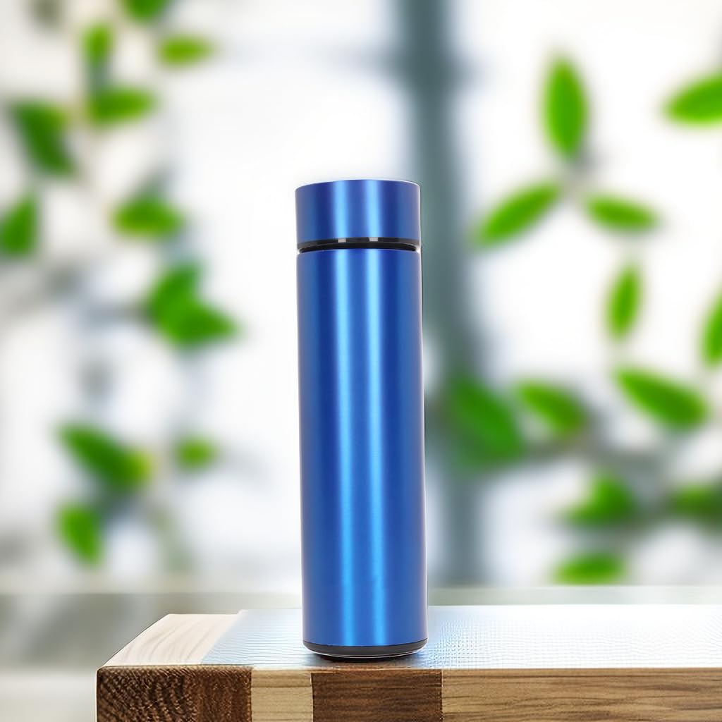 Thermal Cup, Led Display Thermos Stainless Steel Vacuum Smart Water Cup Suitable blue for Home Office Travel Coffee Cup 500ml