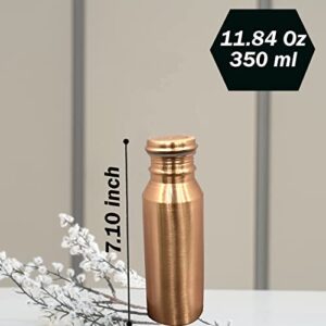 Perilla Home Copper Water Bottle 11.84 Oz Leak Proof 100% Pure (Baby Plain)