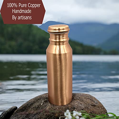 Perilla Home Copper Water Bottle 11.84 Oz Leak Proof 100% Pure (Baby Plain)