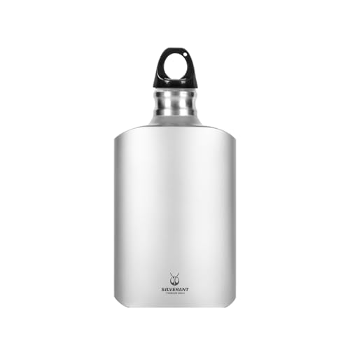 SILVERANT Titanium Water Bottle Lid Replacement for 800ml/600ml Slim Water Bottle Sandblasted & Crystallized