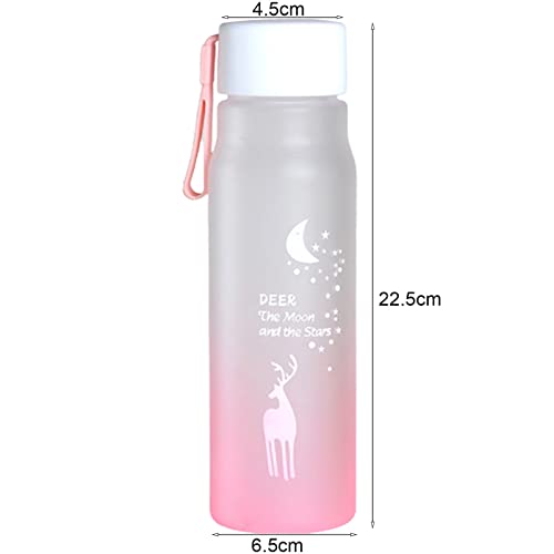 Grebest 19 oz Leakproof Water Bottle, Water Cup Wide Mouth PC Unbreakable Lidded Drinking Jug Household Supplies for Home,School,Office, Gym, Outdoor