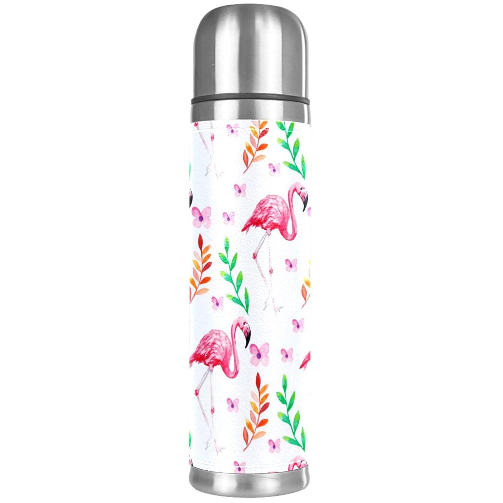 Flamingo Animal Thermos Vacuum Insulated 1L Compact Stainless Steel Beverage Bottle