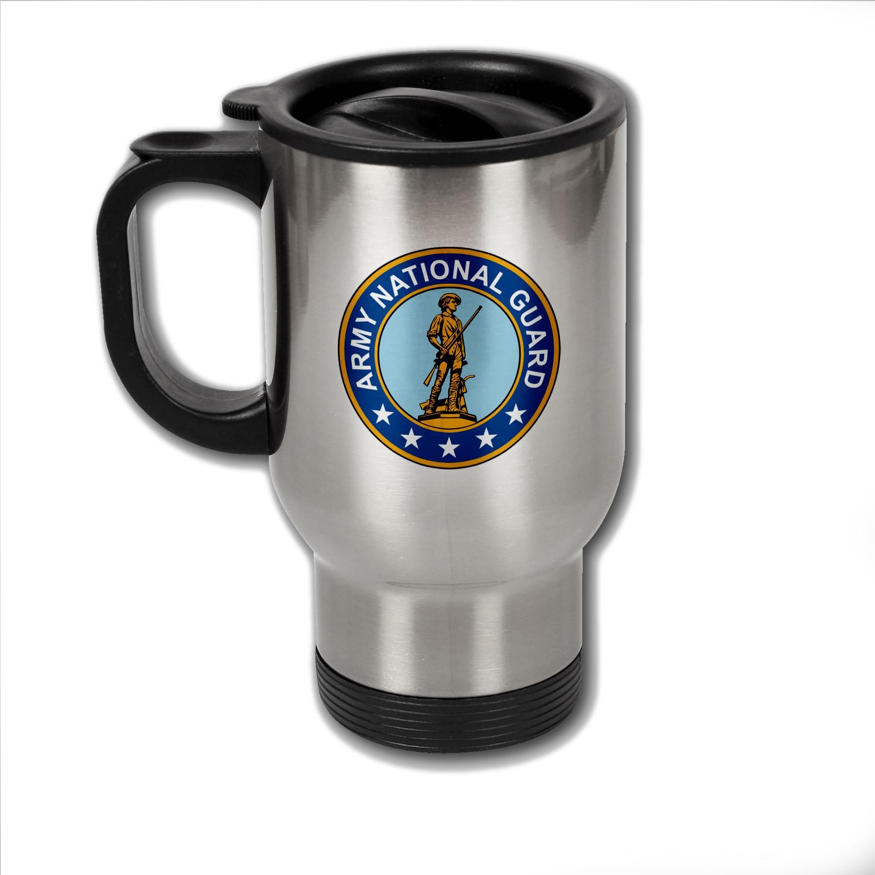 ExpressItBest Stainless Steel Coffee Mug with U.S. Army National Guard seal