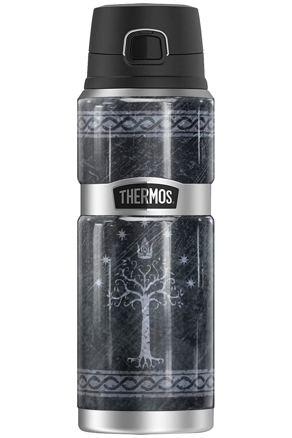 The Lord of The Rings Tree Of Gondor Sigil THERMOS STAINLESS KING Stainless Steel Drink Bottle, Vacuum insulated & Double Wall, 24oz