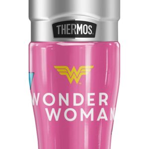 THERMOS Wonder Woman Through The Ages OFFICIAL Through The Ages STAINLESS KING Stainless Steel Travel Tumbler, Vacuum insulated & Double Wall, 16oz