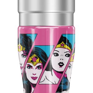 THERMOS Wonder Woman Through The Ages OFFICIAL Through The Ages STAINLESS KING Stainless Steel Travel Tumbler, Vacuum insulated & Double Wall, 16oz