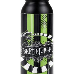 Beetlejuice OFFICIAL Beetle Worm 24 oz Insulated Canteen Water Bottle, Leak Resistant, Vacuum Insulated Stainless Steel with Loop Cap, Black