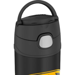 THERMOS BRAND FUNTAINER Vacuum Insulated Straw Bottle, 12-Ounce, Batman, Black