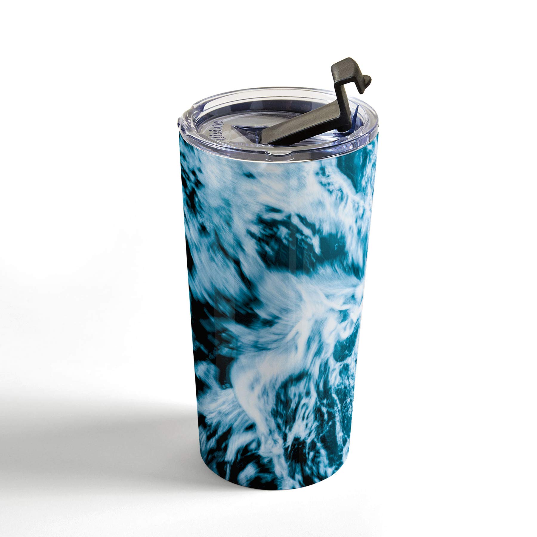 Society6 Nature Magik Tropical Waves Travel Mug, 20oz, Blue