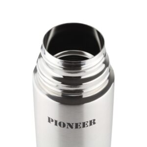 Pioneer Flasks SVF1000 Pioneer Insulated Vacuum 1000ml 1 Litre Travel Flask, 18/10 Stainless Steel - Keeps Drinks Hot for 8 Hours