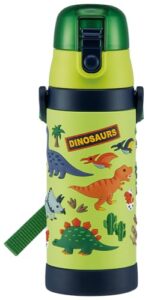 skater sdpv5-a children's stainless steel water bottle, direct dinosaurus, 16.2 fl oz (480 ml), children's friendly, lightweight type, for boys, cold insulation, 3d printed waterbottle, sports bottle,