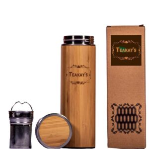 Teakays bamboo tumbler with tea infuser