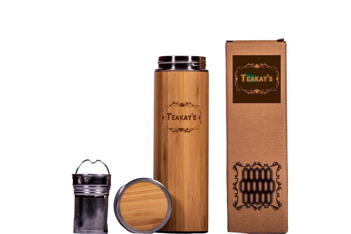 Teakays bamboo tumbler with tea infuser