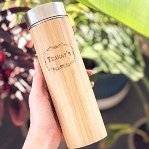 Teakays bamboo tumbler with tea infuser