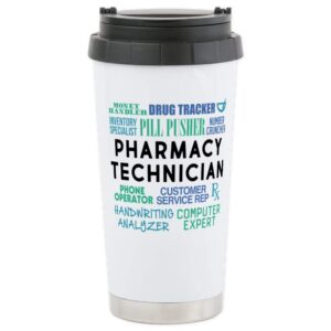 cafepress pharmacy technici 16 oz stainless steel travel mug stainless steel travel mug, insulated 20 oz. coffee tumbler