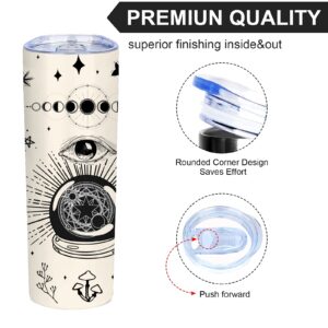 ATHAND Magic Witch Hand Eye 20oz Skinny Tumblers Cup Coffee Mug with Lid Stainless Steel Skinny Tumblers