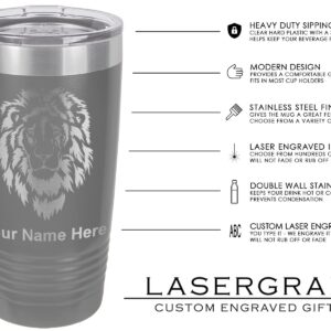 LaserGram 20oz Vacuum Insulated Tumbler Mug, Truck Cab, Personalized Engraving Included (Gray)