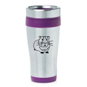 16 oz insulated stainless steel travel mug guinea pig (purple)