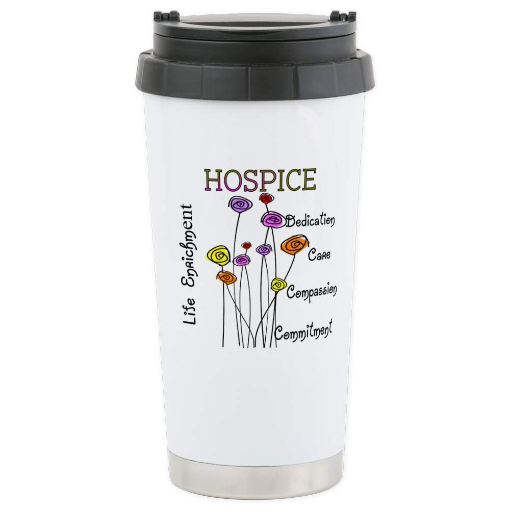 CafePress HOSPICE Stainless Steel Travel Mug Stainless Steel Travel Mug, Insulated 20 oz. Coffee Tumbler