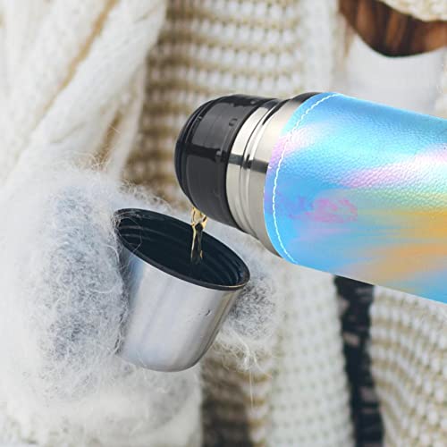 Stainless Steel Leather Vacuum Insulated Mug Psychedelic Thermos Water Bottle for Hot and Cold Drinks Kids Adults 16 Oz